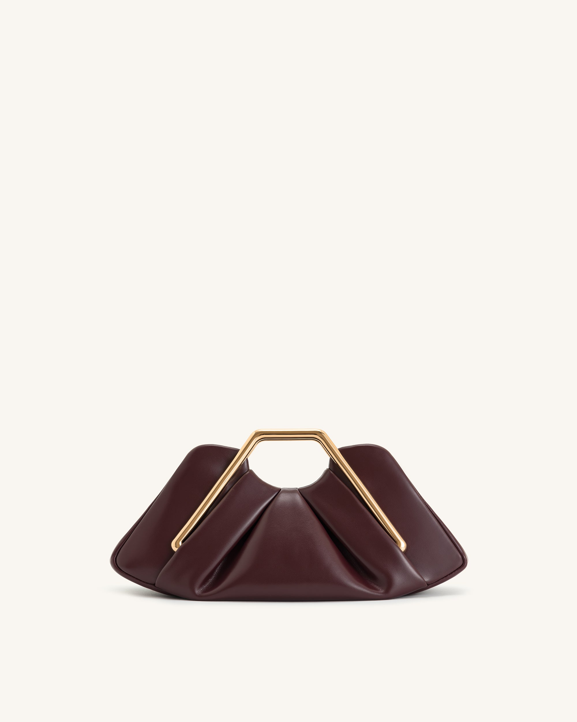Lila Metal Frame Clutch - Burgundy | JW PEI